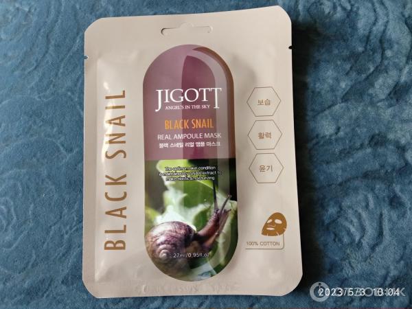 Отзыв о Тканевая маска для лица Jigott Black Snail Real Ampoules Mask с ...