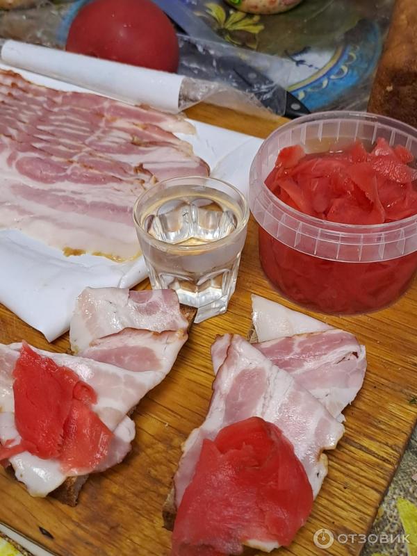 Отзыв о Бекон сырокопченый Велком | Подкопченый вкус, вмеру соленый ...