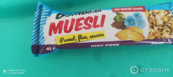 Отзыв о Батончик Bombbar Muesli Peanut Flax Sesame | Батончик я возьму ...